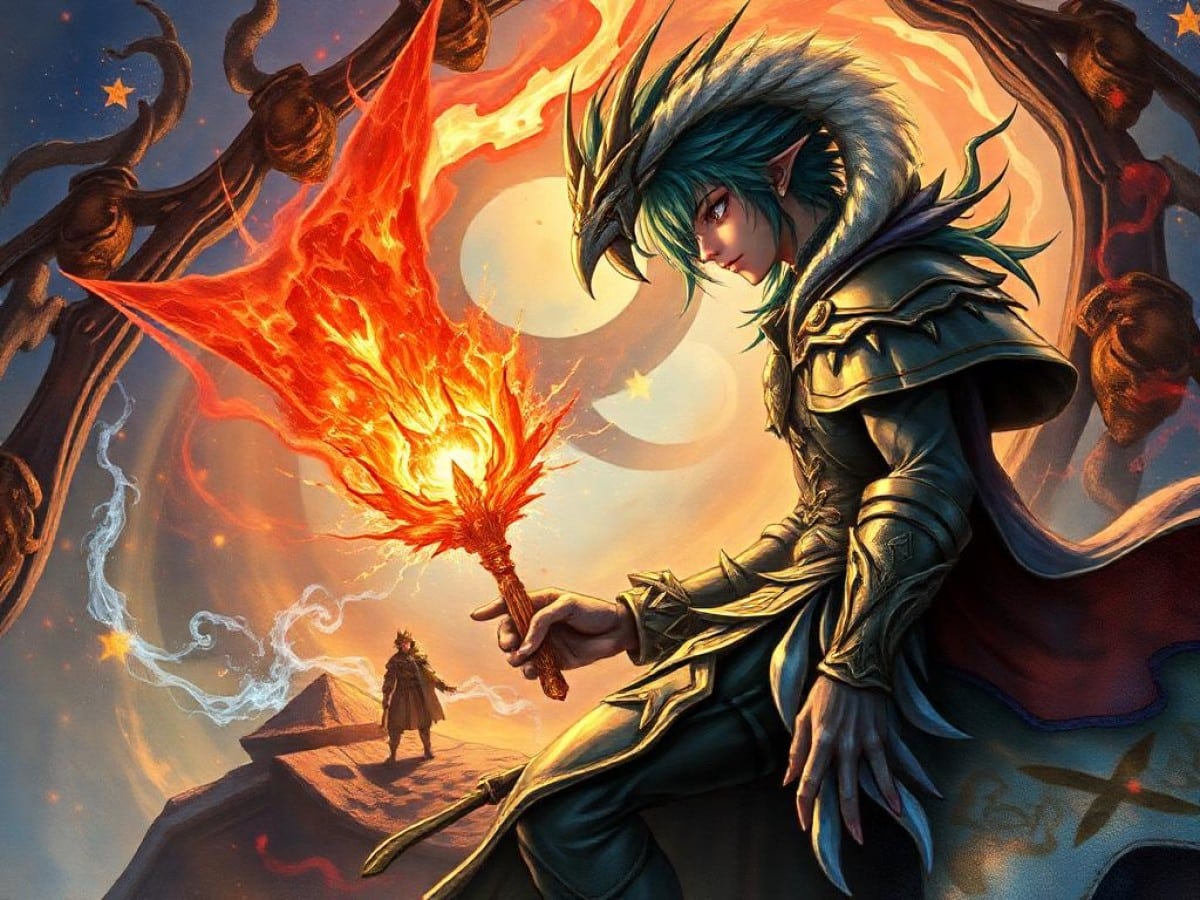 Final Fantasy Legend Yoshitaka Amano Unveils Stunning Art for Magic The ...